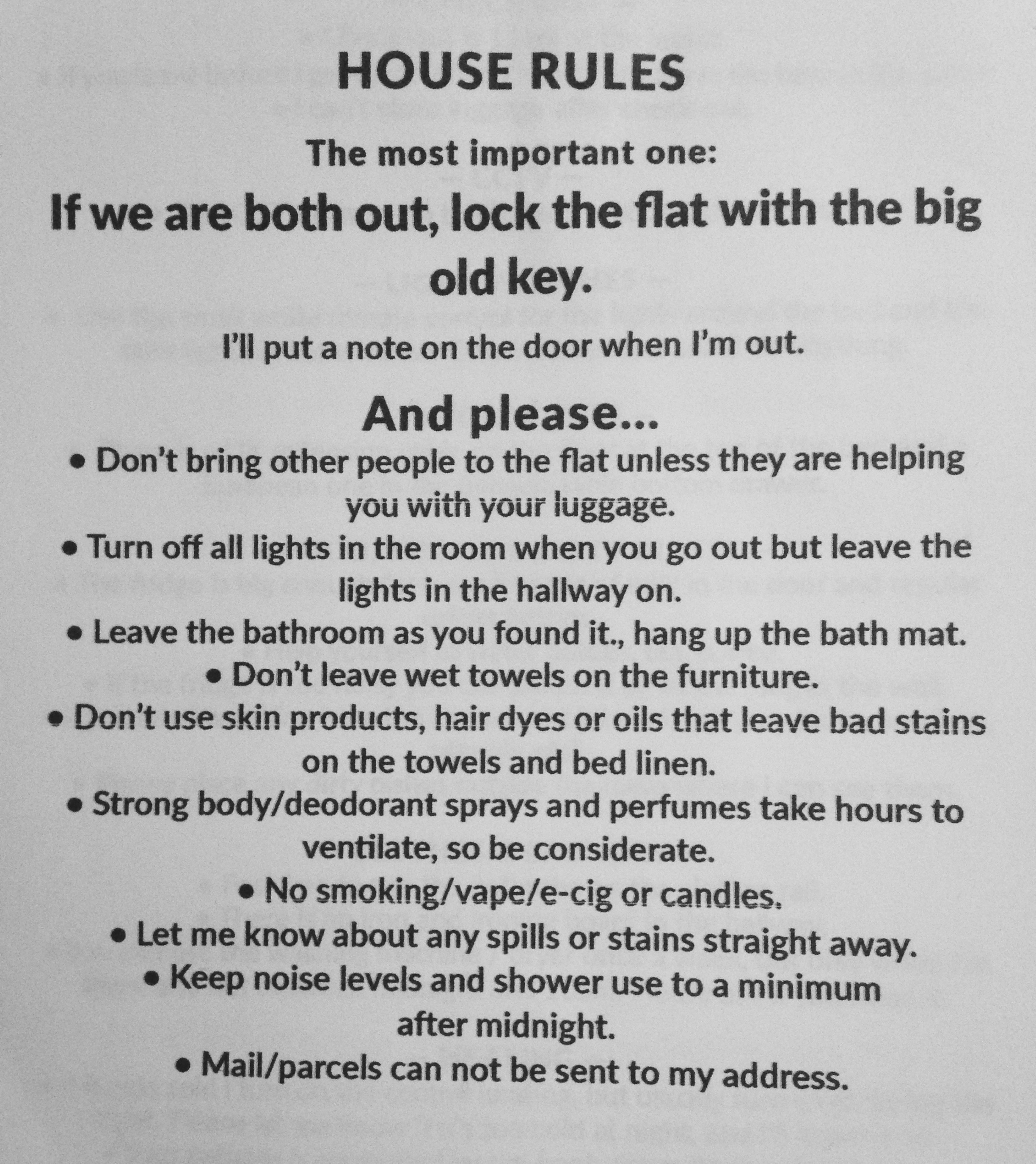 Wishful House Rules Vs Pillowcase Reality Again AirBnB Hosts Forum
